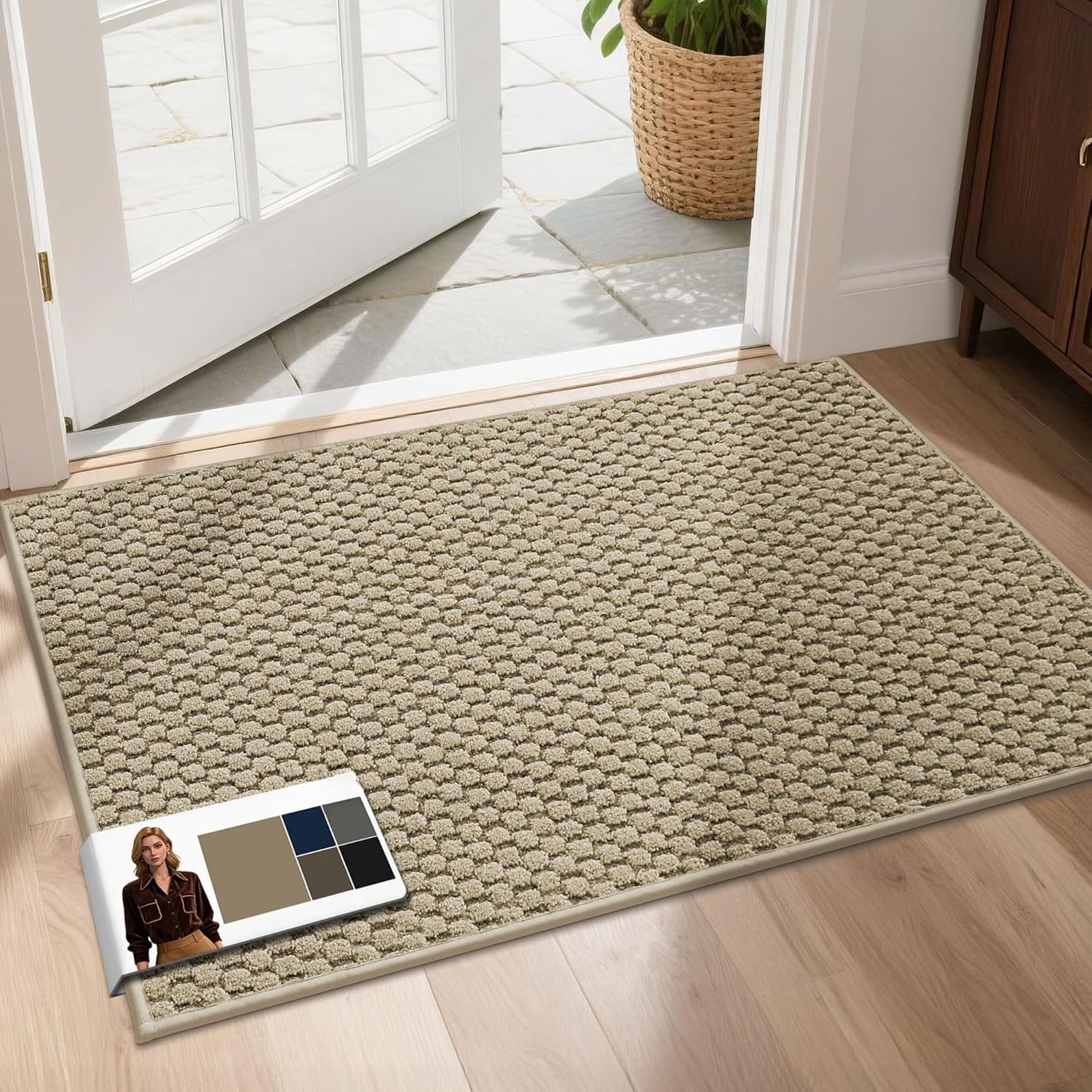 Dirt Trapper Door Mat 24"x36", Non-Slip Entryway Rugs Doormat Indoor ...