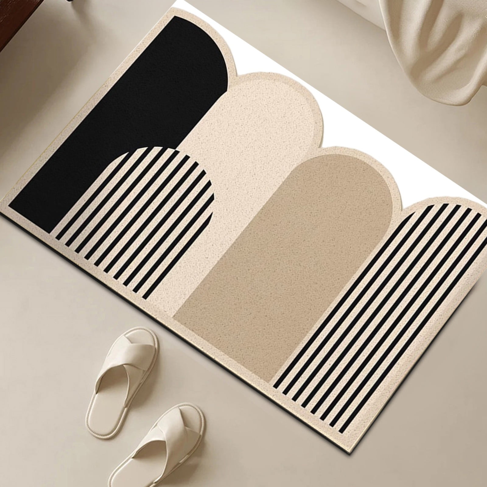 Dirt Trapper Door Mat, Non Slip Washable Rubber Absorbent Rug, Indoor ...