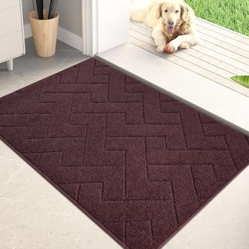 Dirt Trapping Door Mat 20" x 31.5", Non-Slip Machine Washable Entry Rug ...