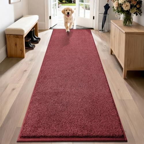 Dirt Trapping Door Mat 24" x 84", Non-Slip Machine Washable Entryway ...