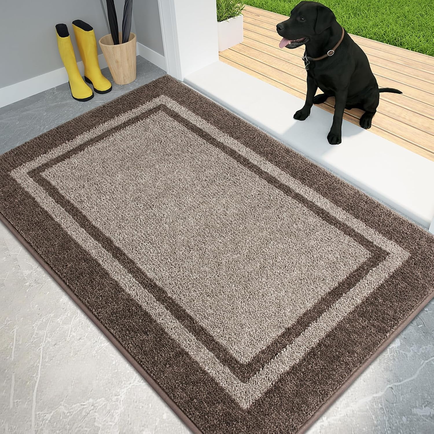 Dirt Trapping Door Mat 32" x 48", Non-Slip/Skid Machine Washable ...