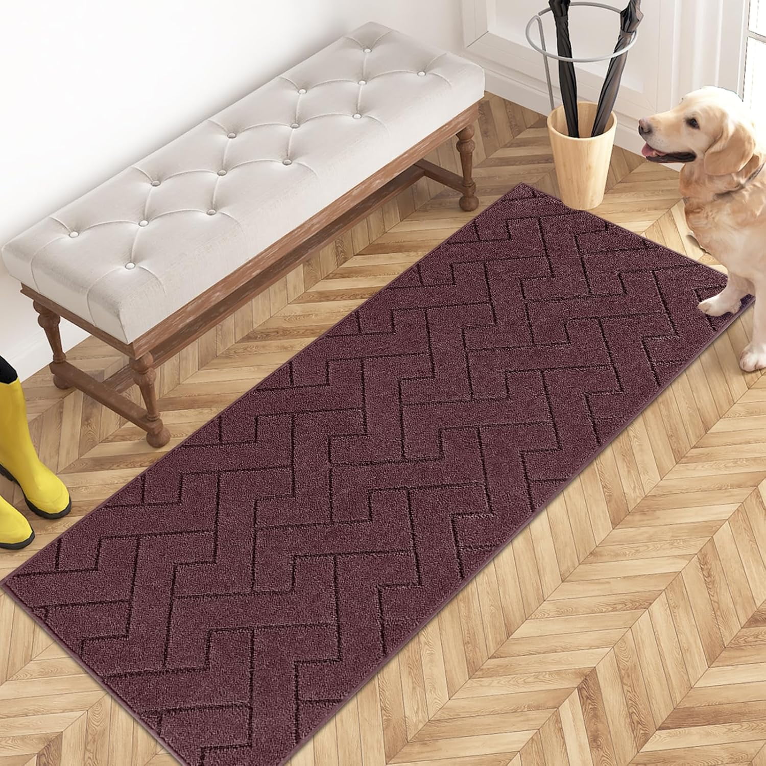 Dirt Trapping Door Mat 32" x 70", Non-Slip Machine Washable Entry Rug ...
