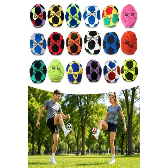 Dirtbag Phat Tyre Pro Footbag – 32 Panel Hacky Sack Premium 14 Panel ...