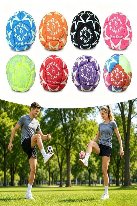 Dirtbag Stellar Staller Footbag Hacky Sack Premium 14 Panel Sand Filled ...