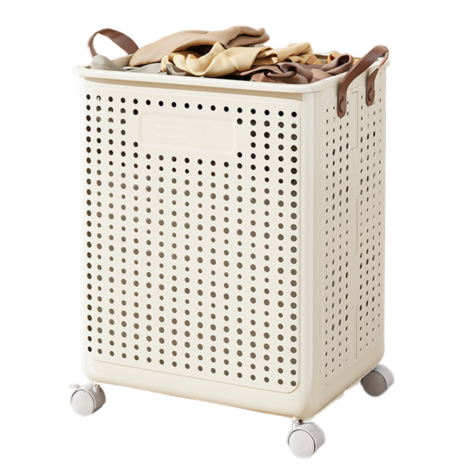 Dirty Clothes Basket Capacity Laundry Basket with Wheels Waterproof ...