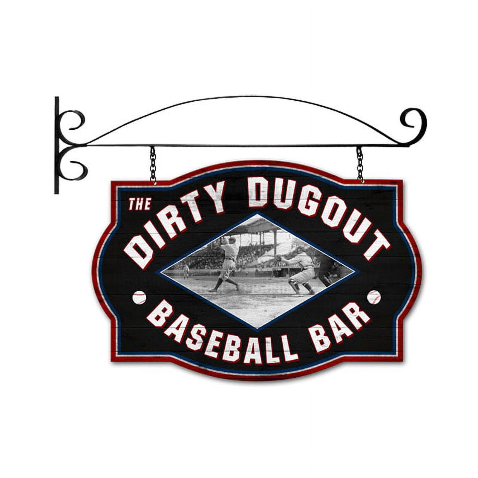 Dirty Dugout Double Sided Custom Metal Shape With Wall Mount Vintage ...