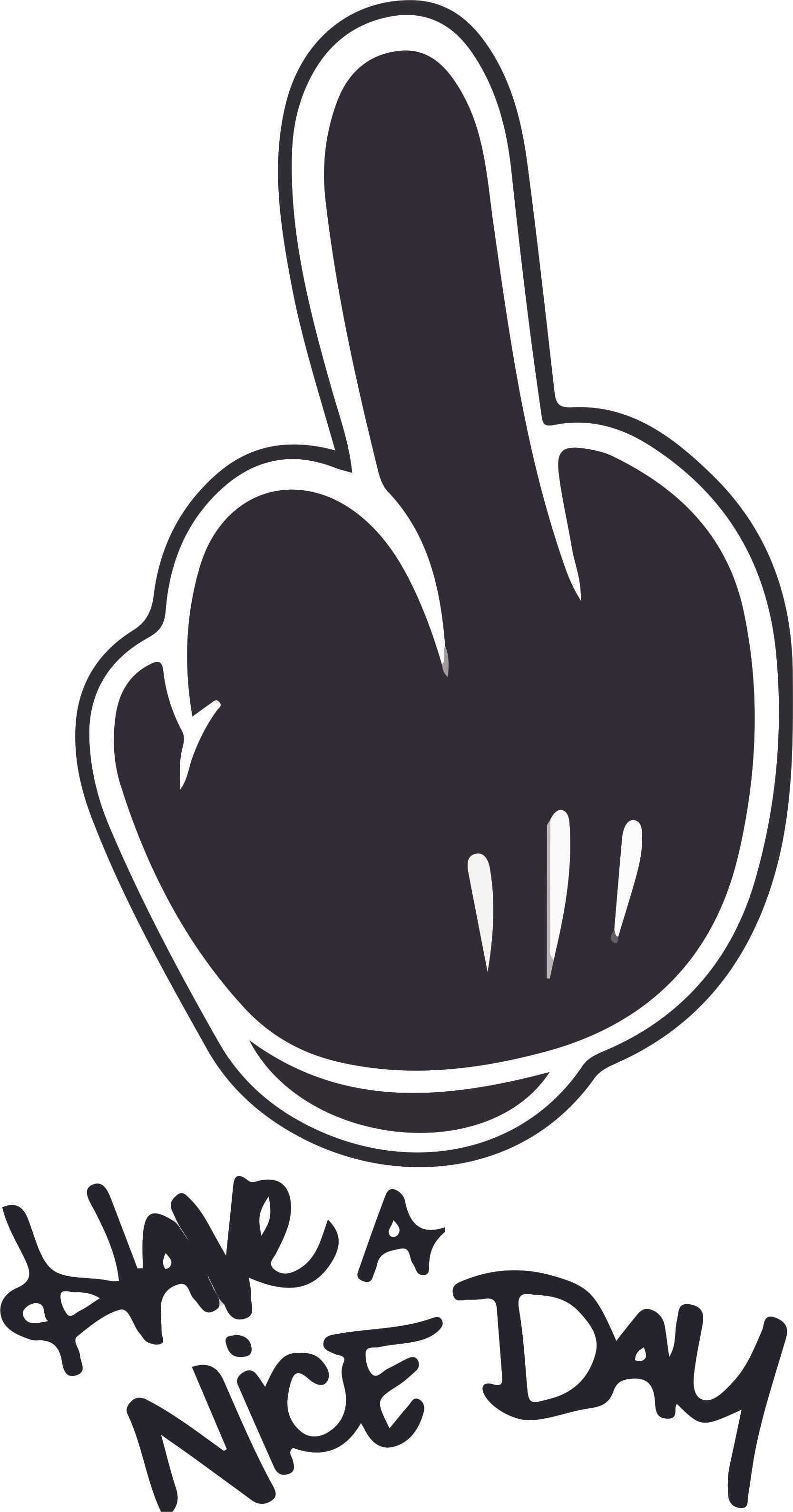 Dirty Finger Nice Day Customized Wall Decal - Custom Vinyl Wall Art ...