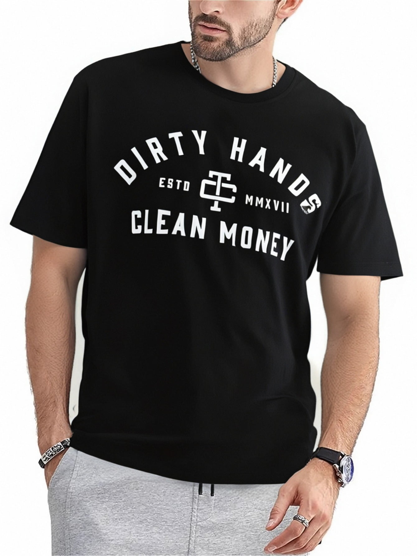 Dirty Hands Clean Money "Men'S Quality Cotton T-Shirt - Comfortable ...