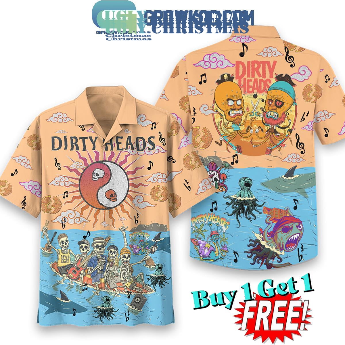 Dirty Heads Lay Me Down Fan Summer Hawaiian Shirts - Walmart.com