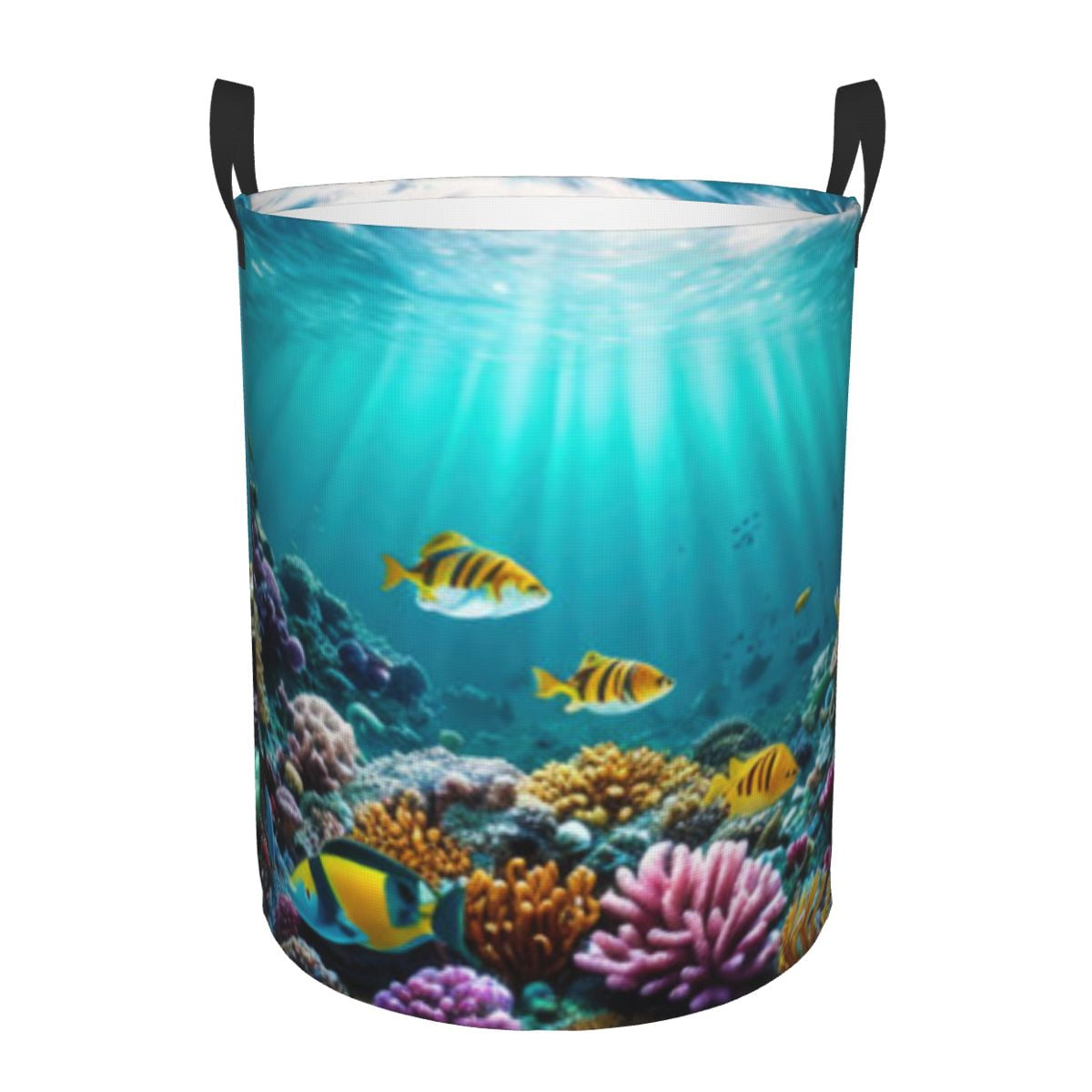 Dirty Laundry Basket Sea Underwater Colorful Coral Reef Folding ...