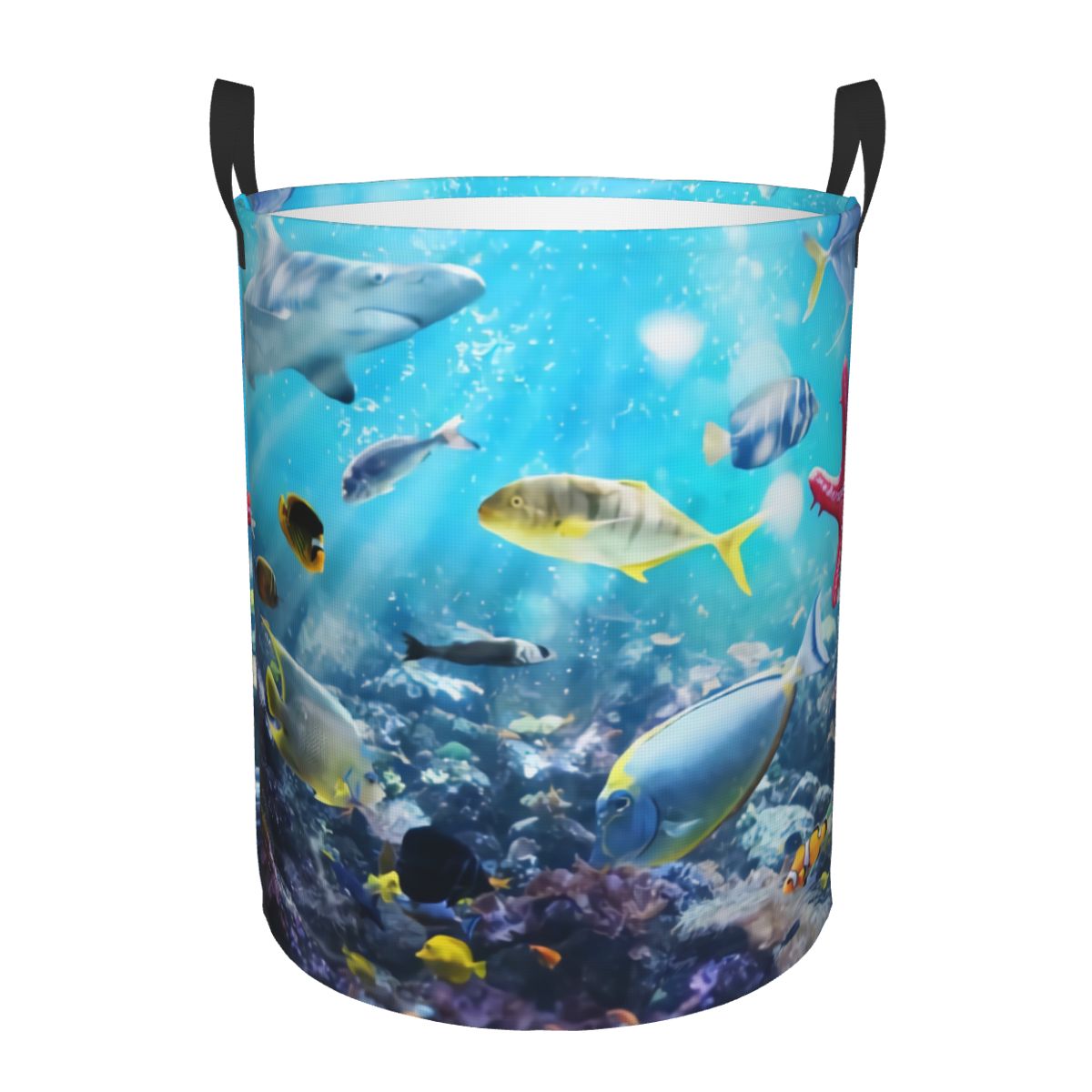 Dirty Laundry Basket Sea Underwater Colorful Coral Reef Folding ...
