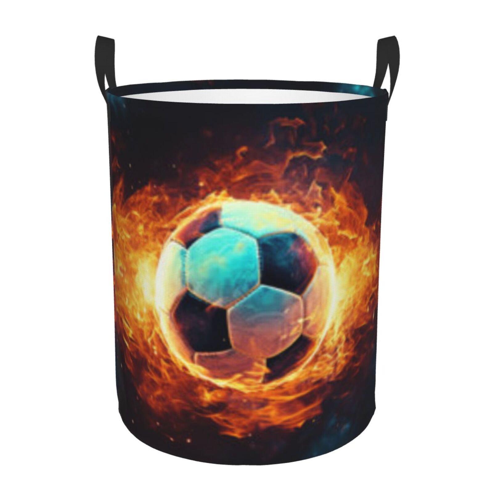 Dirty Laundry Basket Soccer Ball Breaking Wall Folding Clothing Storage ...