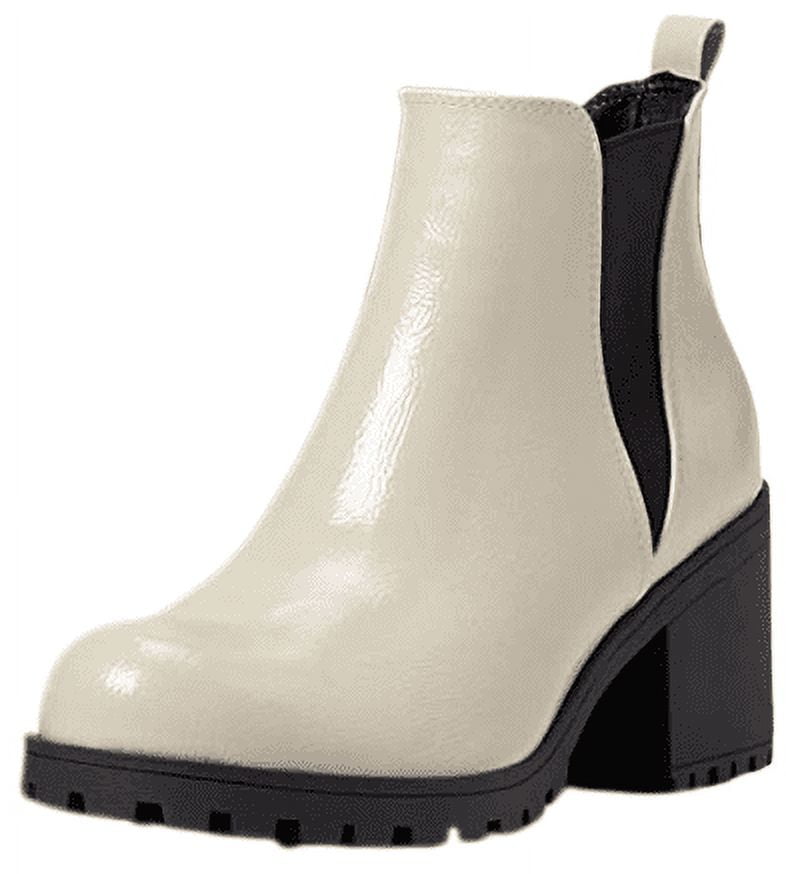 Dirty Laundry Lisbon Natural Pull On Chunky Block Heel Rounded Toe ...