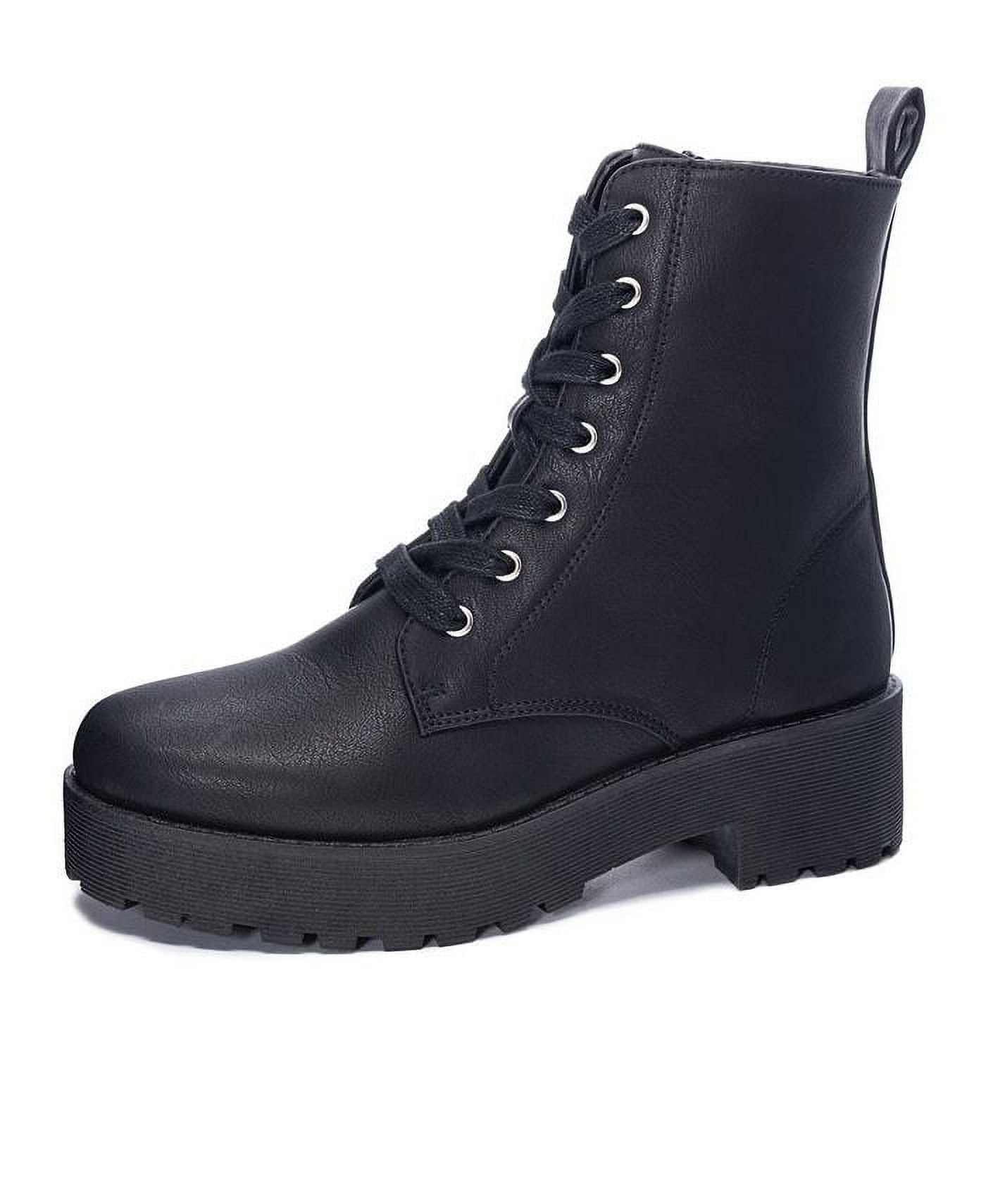 Dirty Laundry More Fun Black Lace Up Chunky Block Heel Rounded Toe ...