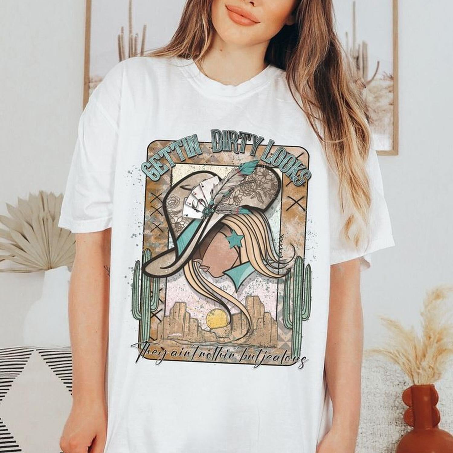 Dirty Looks Shirt Cute Cowgirl Tshirt Country Music Concert Tee Western ...