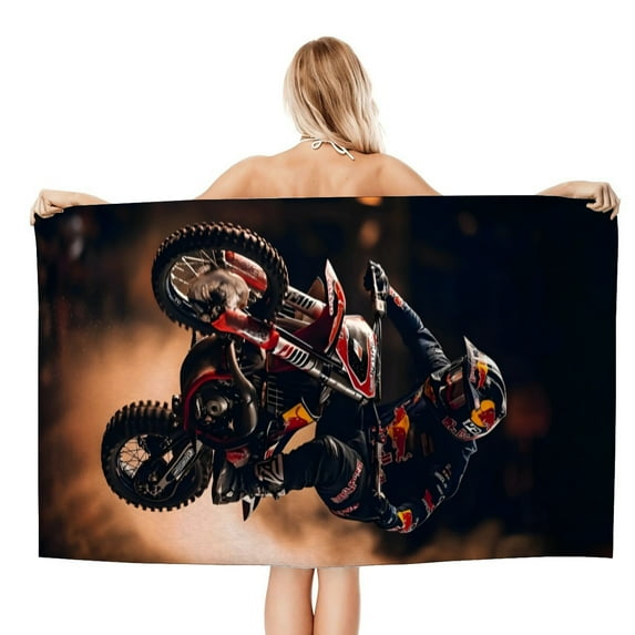 Dirty Motocross Dirt Bike Beach Quick Drying Towel, durable, fast-drying, lightweight, and ideal ...