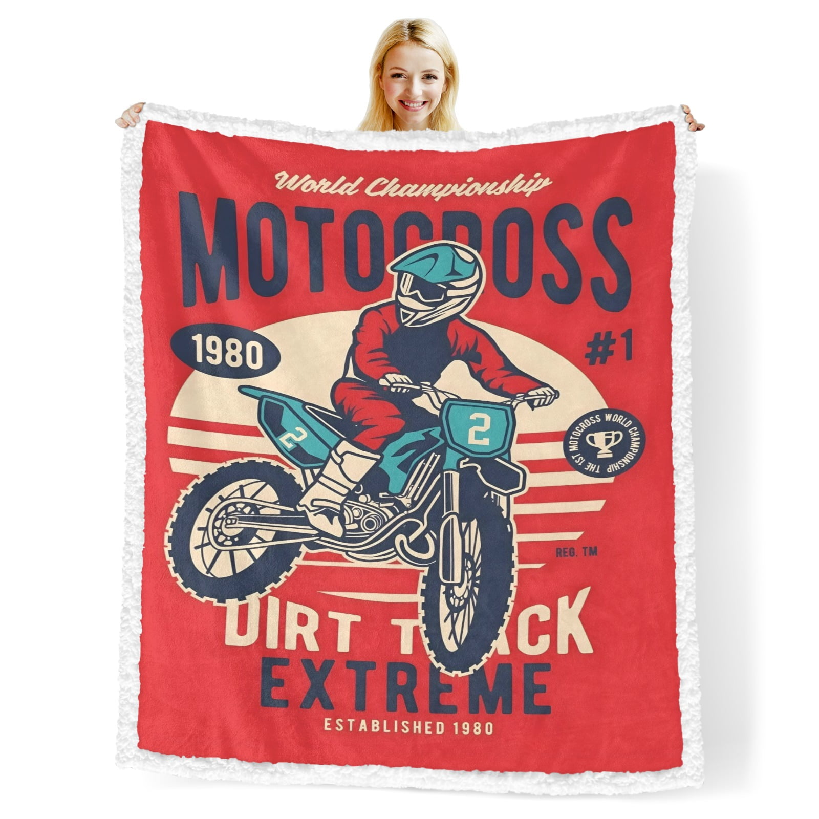Dirty Motocross High Definition Pattern 50 * 60 inch Flange Velvet ...