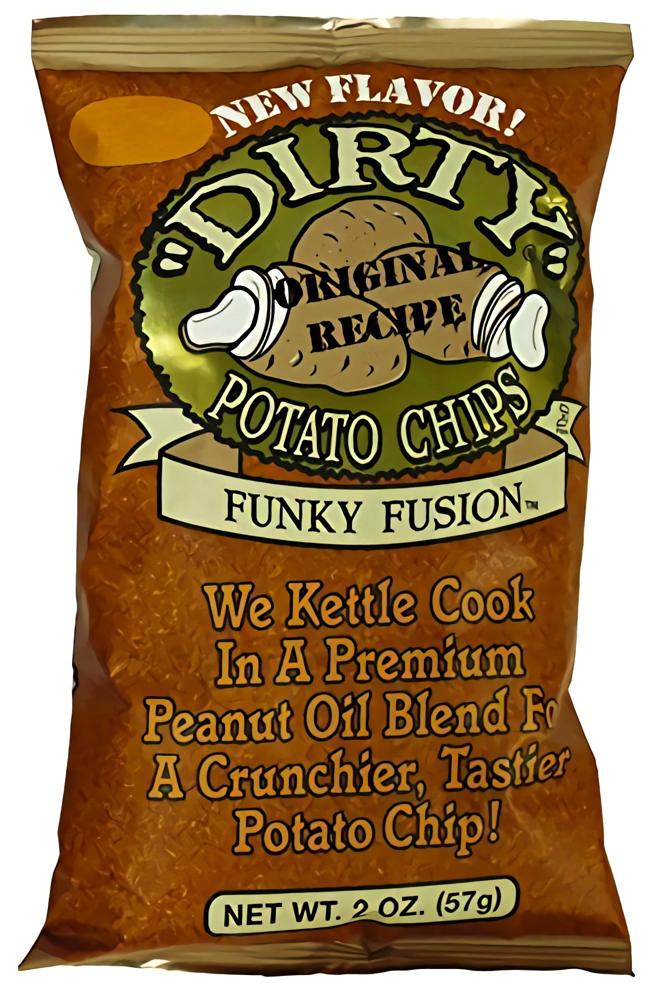 Dirty Potato Chips Funky Fusion Kettle Chips, 2 oz Bags, 25 Count ...
