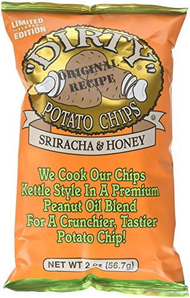 Dirty Potato Chips Sriracha & Honey Kettle Chips, 2 oz Bags, 25 Count ...