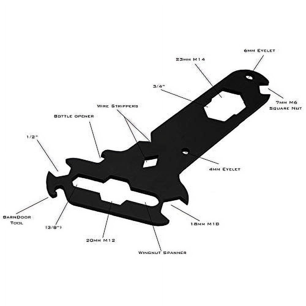 Dirty Rigger DTY-MULTITOOL Black Multitool With 14-In-1 Separate Rigger ...