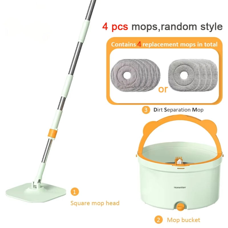 Dirty Separation Mops Floor Cleaning Tools Easy To Drain Squeeze Mop Household Cleaning 360 ...