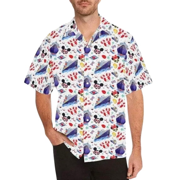 Dis Cruise Allover Print Adults Kids Short Sleeve Button Up Shirt ...