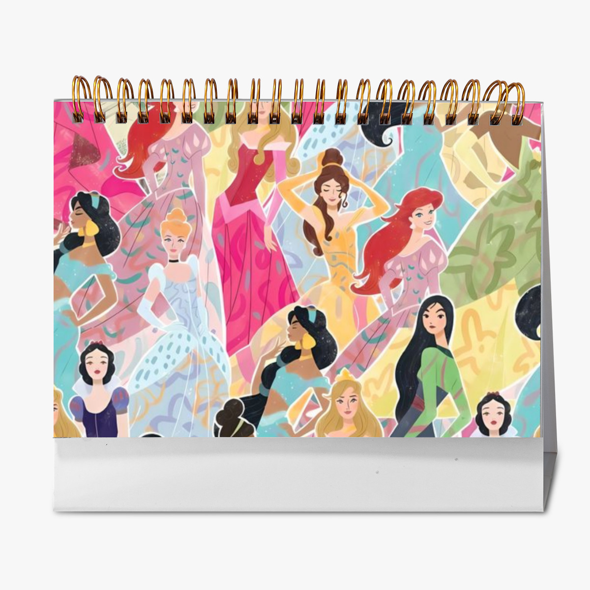 Dis-ney Princess 2025 Calendar - Cartoon Desktop Calendar Thick Paper ...