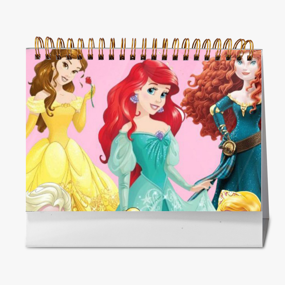 Dis-ney Princess 2025 Calendar - Cartoon Desktop Calendar Thick Paper ...