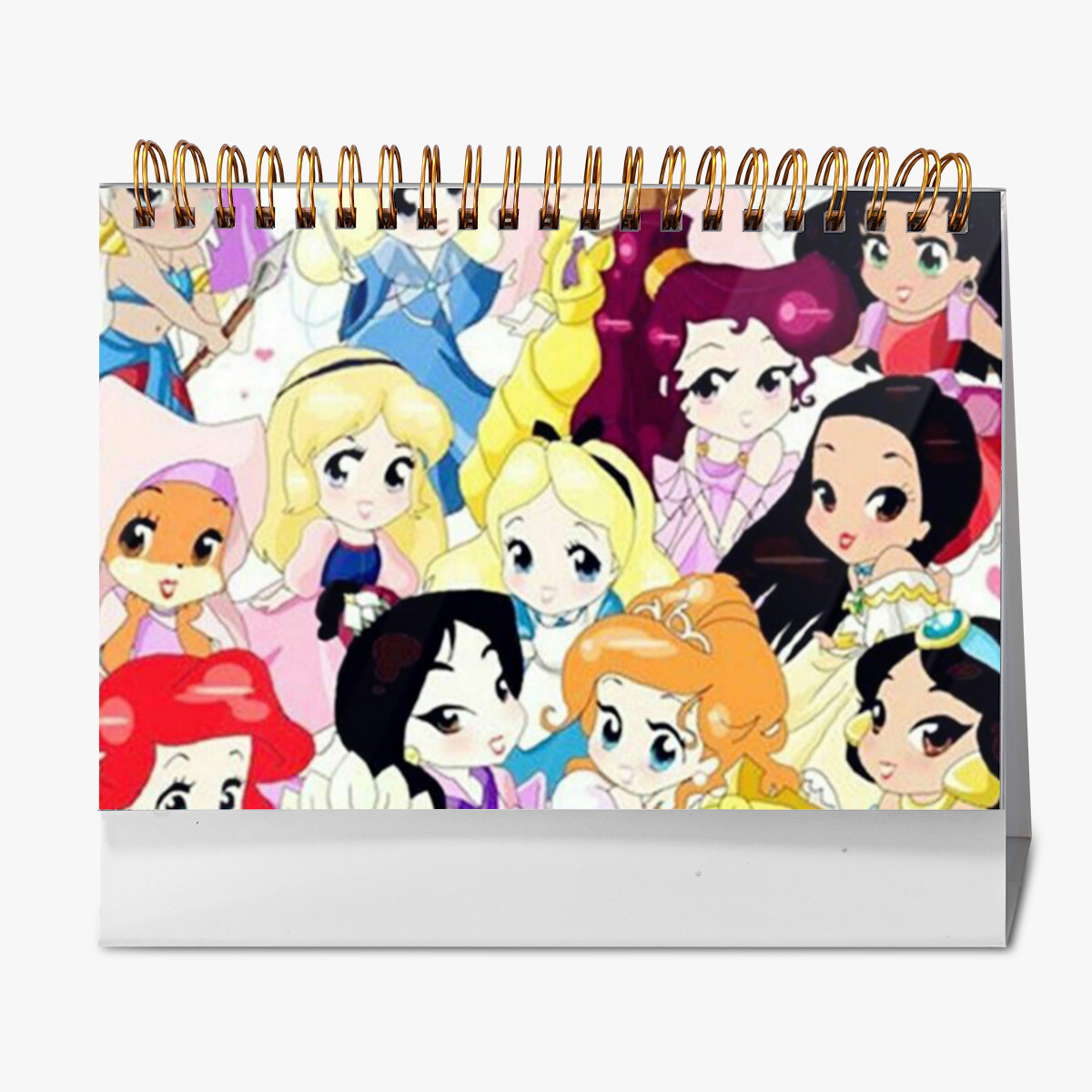 Dis-ney Princess 2025 Calendar - Cartoon Desktop Calendar Thick Paper ...