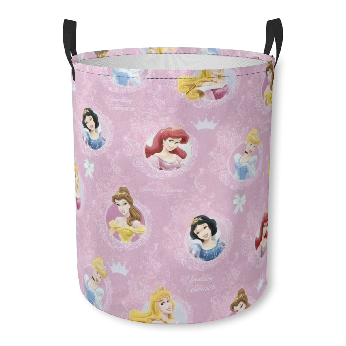 Dis×ney Princess Drawstring Laundry Basket Foldable Baby Laundry Basket ...