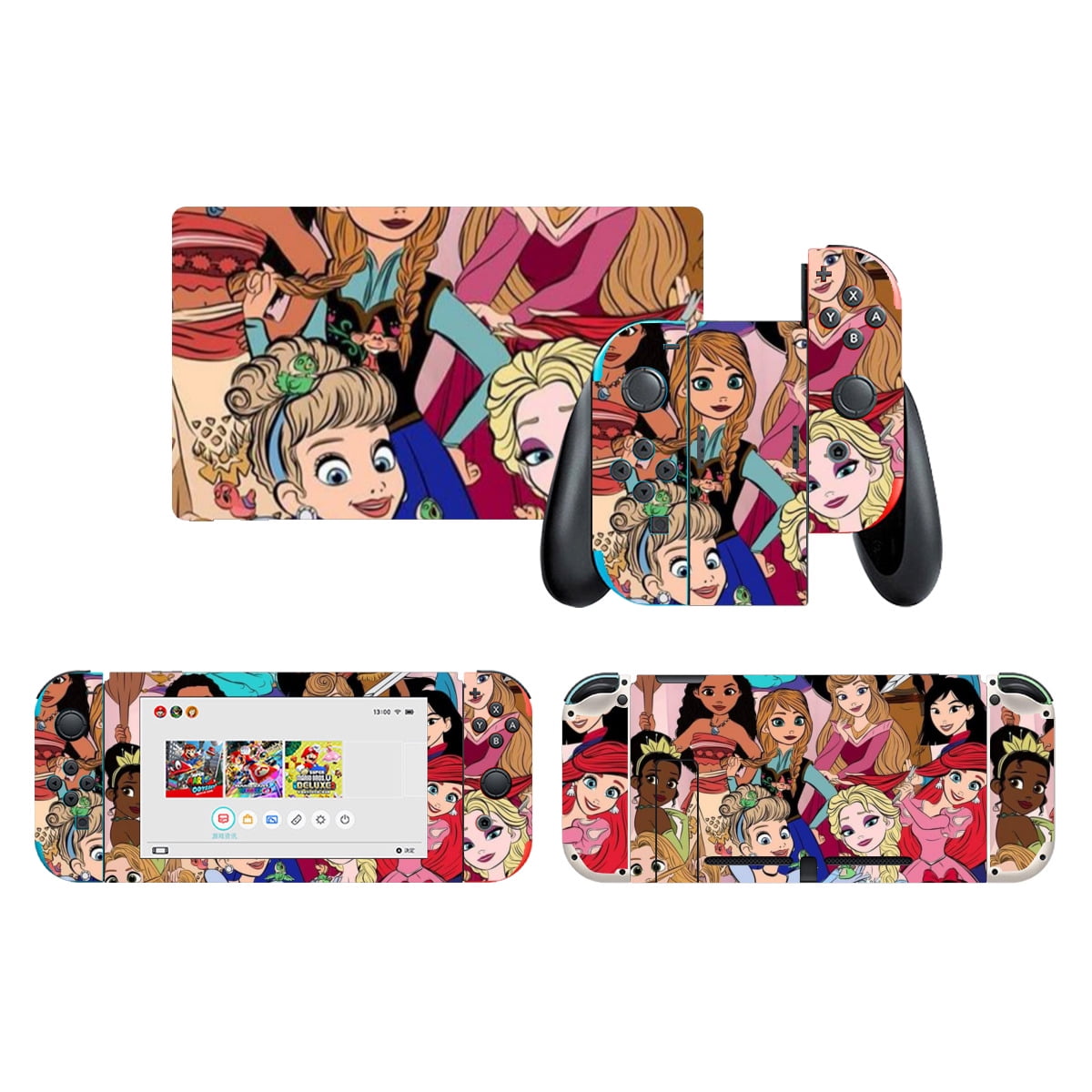Dis-ney Princess Game Switch Skin - Anime Cartoon Game Sticker, No ...