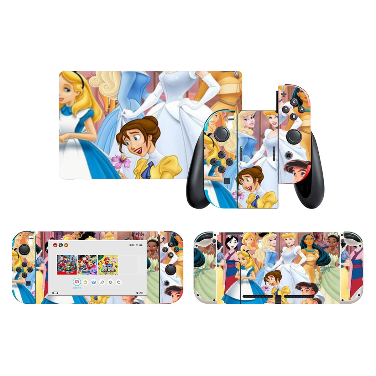 Dis×ney Princess Nintendo Switch Skin Stickers, Full Skin Protection ...