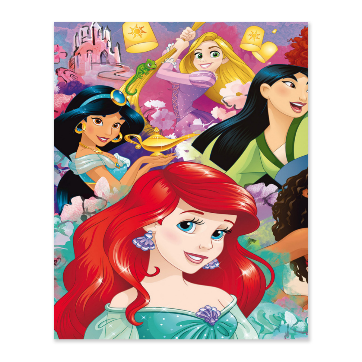 Dis-ney Princess Poster Holiday Bedroom Decor Prints Living Room Office ...