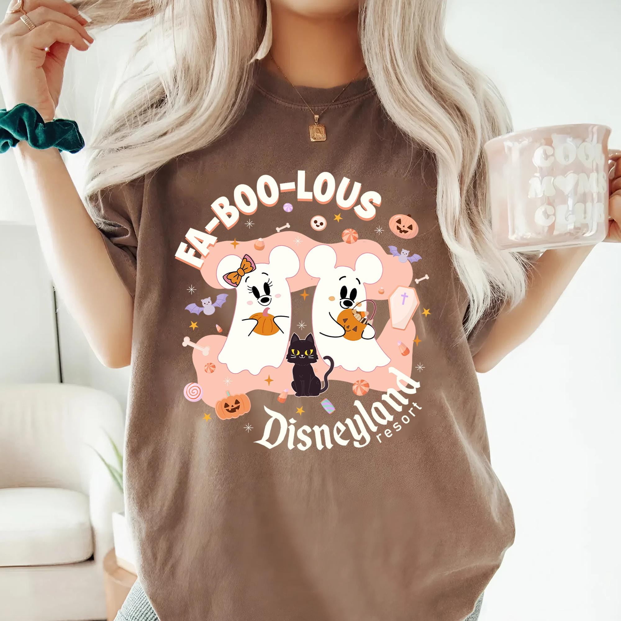 Dis.neyland Resort And Minni Ghost Fa-boo-lous Halloween Shirt, Girly ...