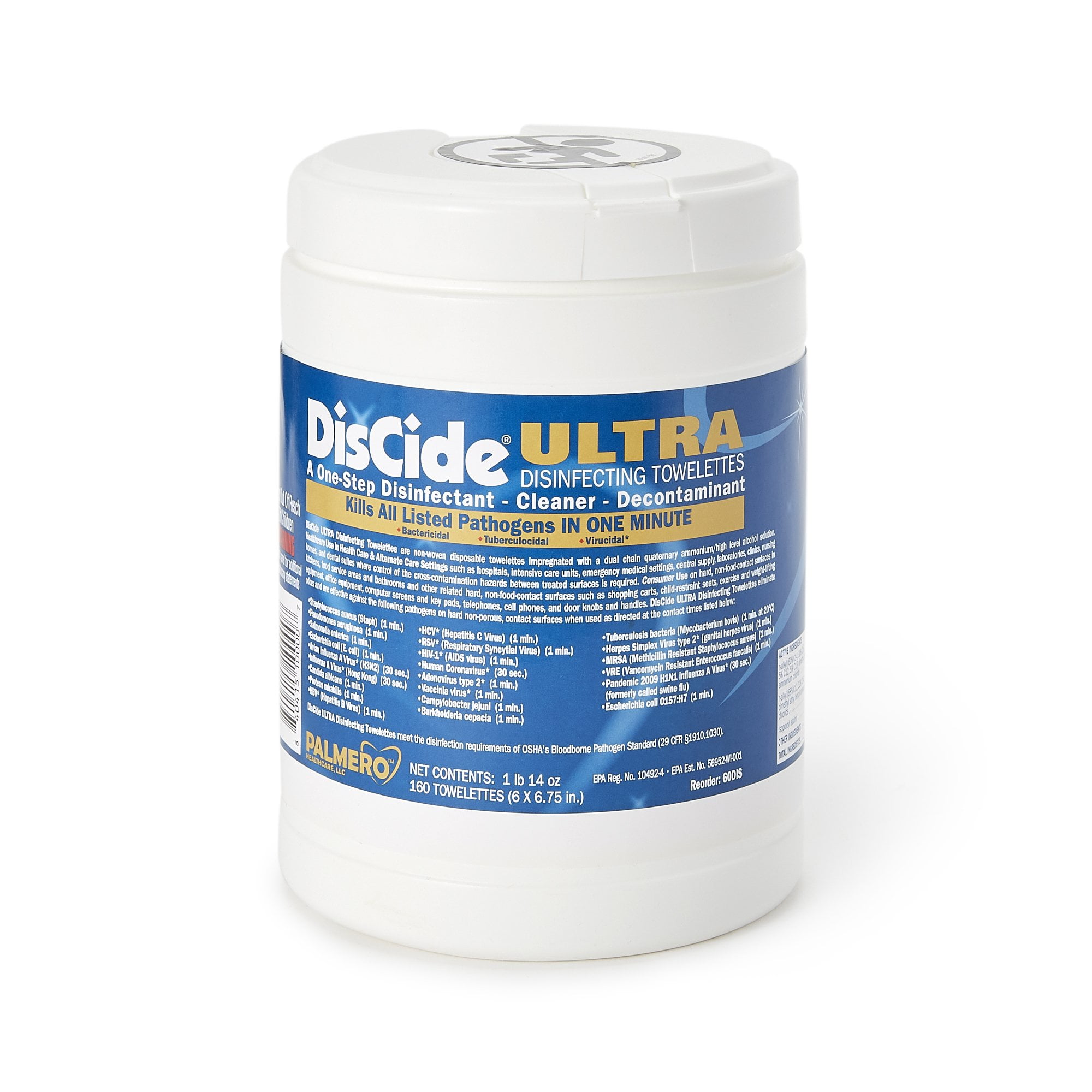 DisCide Ultra Surface Disinfecting Wipes, Herbal Scent, 160 Ct ...