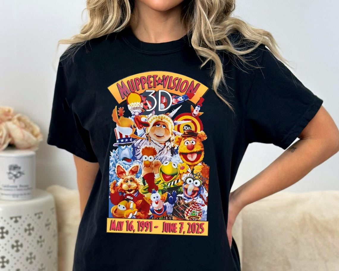 DisNney Muppet Vision 3D Vintage Unisex Shirt | Final Curtain Call 1991 ...