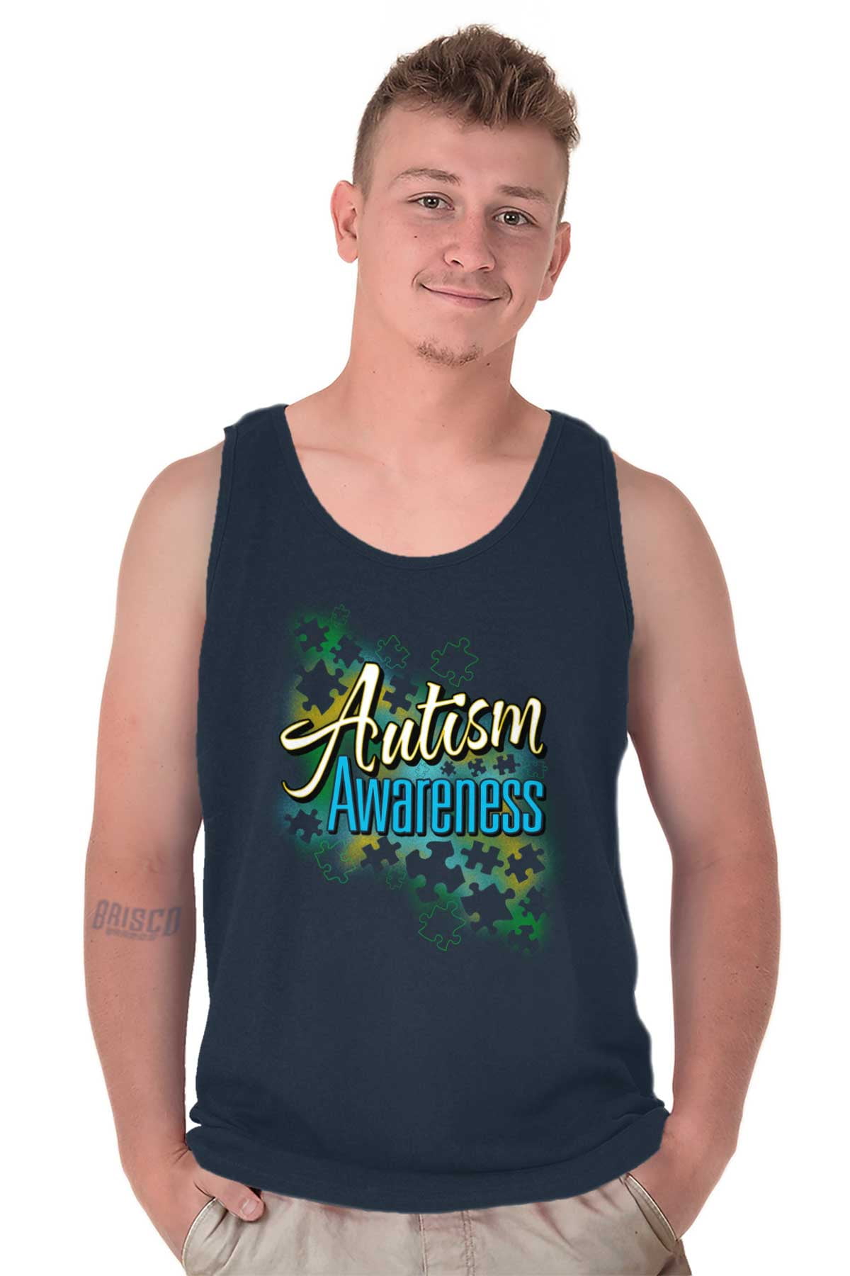 Disability Awareness Autism 5k Run Unisex Plus Size Tank Top Brisco ...