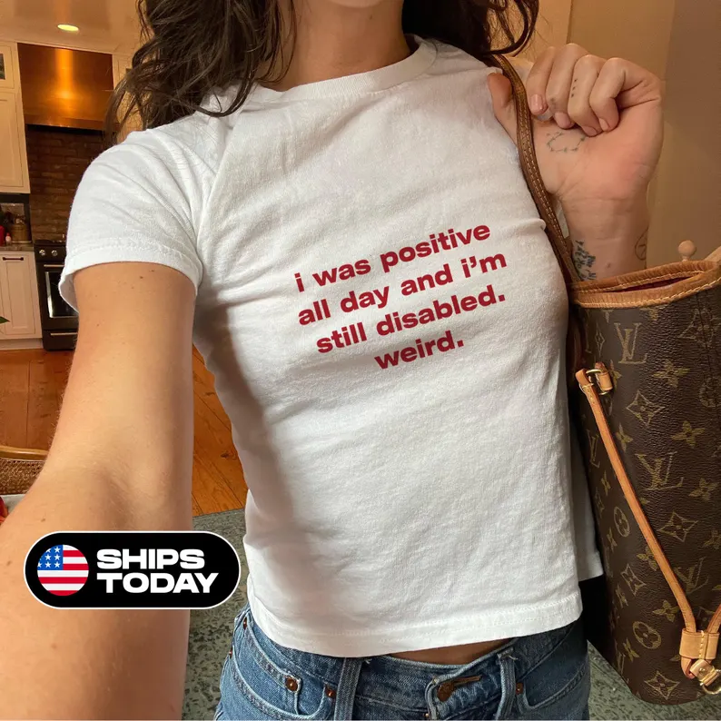 Disability Pride Baby Tee Shirt Chronic Illness Tee Funny Fibromyalgia ...