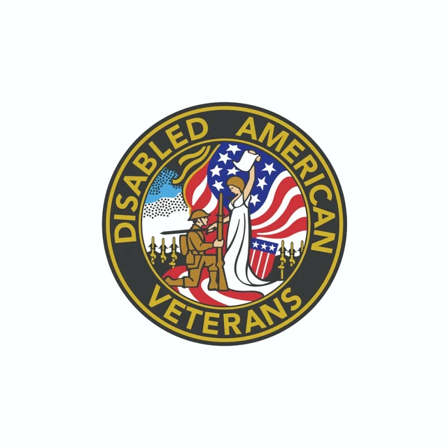 Disabled American Veteran Military Sticker Phone Decal Water Bottle ...