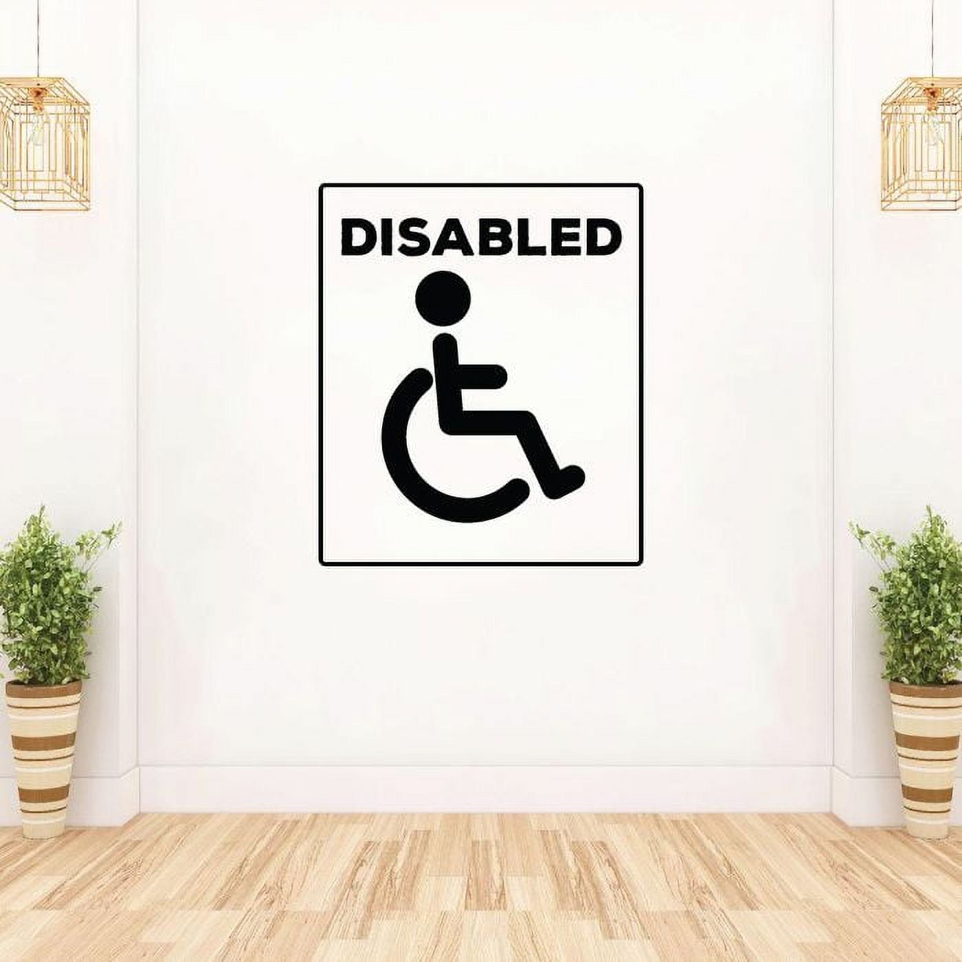 Disabled - Bathroom Sticker Signage Wall Sticker Toilet Signage Vinyl ...