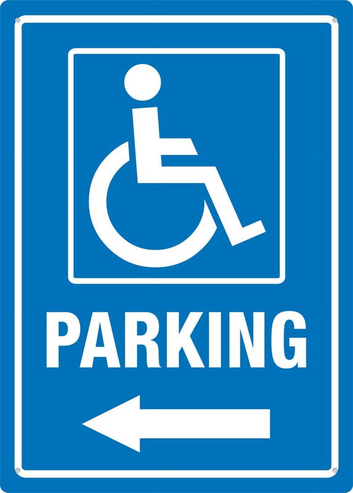 Disabled Parking Left Arrow Sign 8"X12" Rust Free Aluminum Signs ...