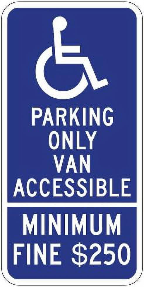 Disabled Parking Van Accessible Combo Sign - 12x24 - Reflective | Rust ...