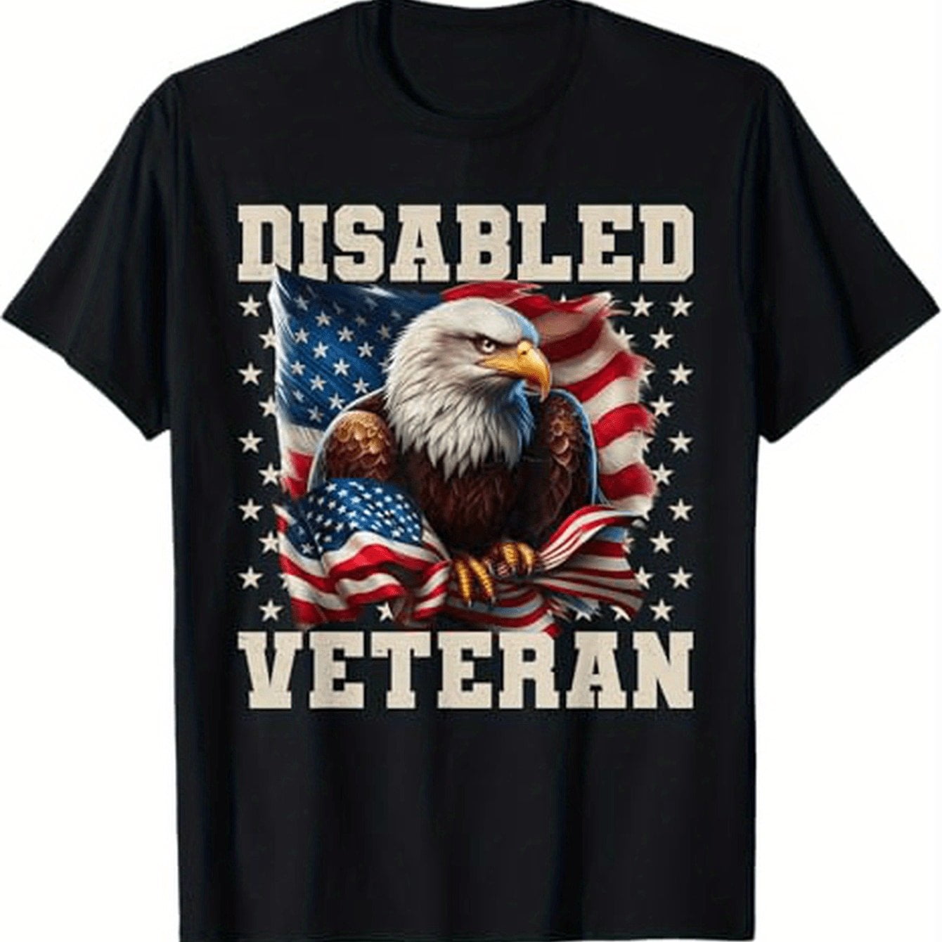 Disabled Veteran American Flag Military Soldier Veterans Day T-Shirt ...