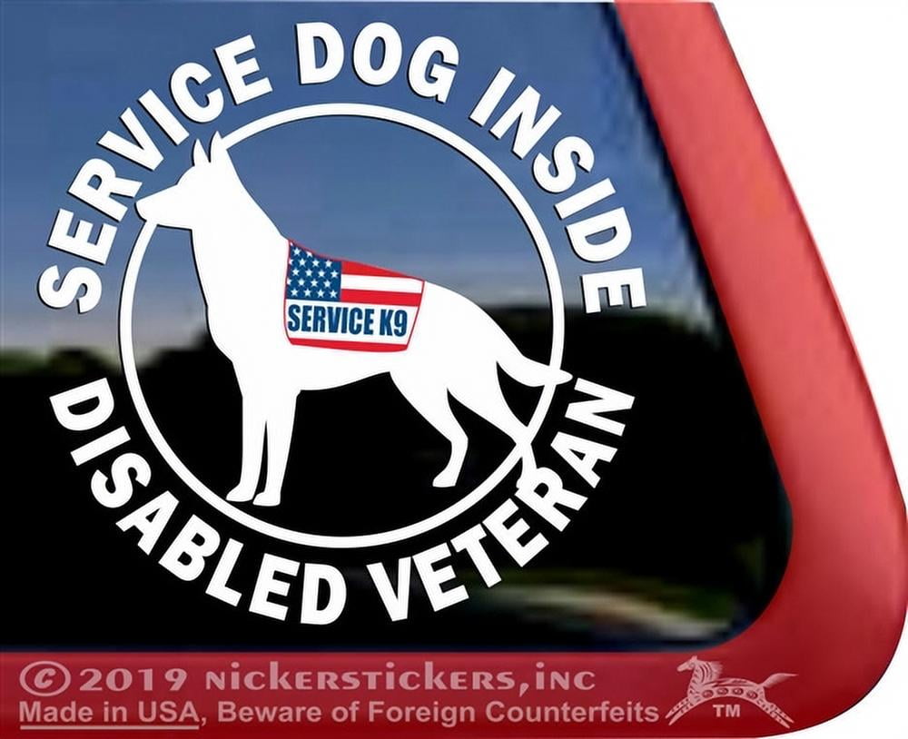 Disabled Veteran Service Dog | High Quality Vinyl German Shepherd Dog ...