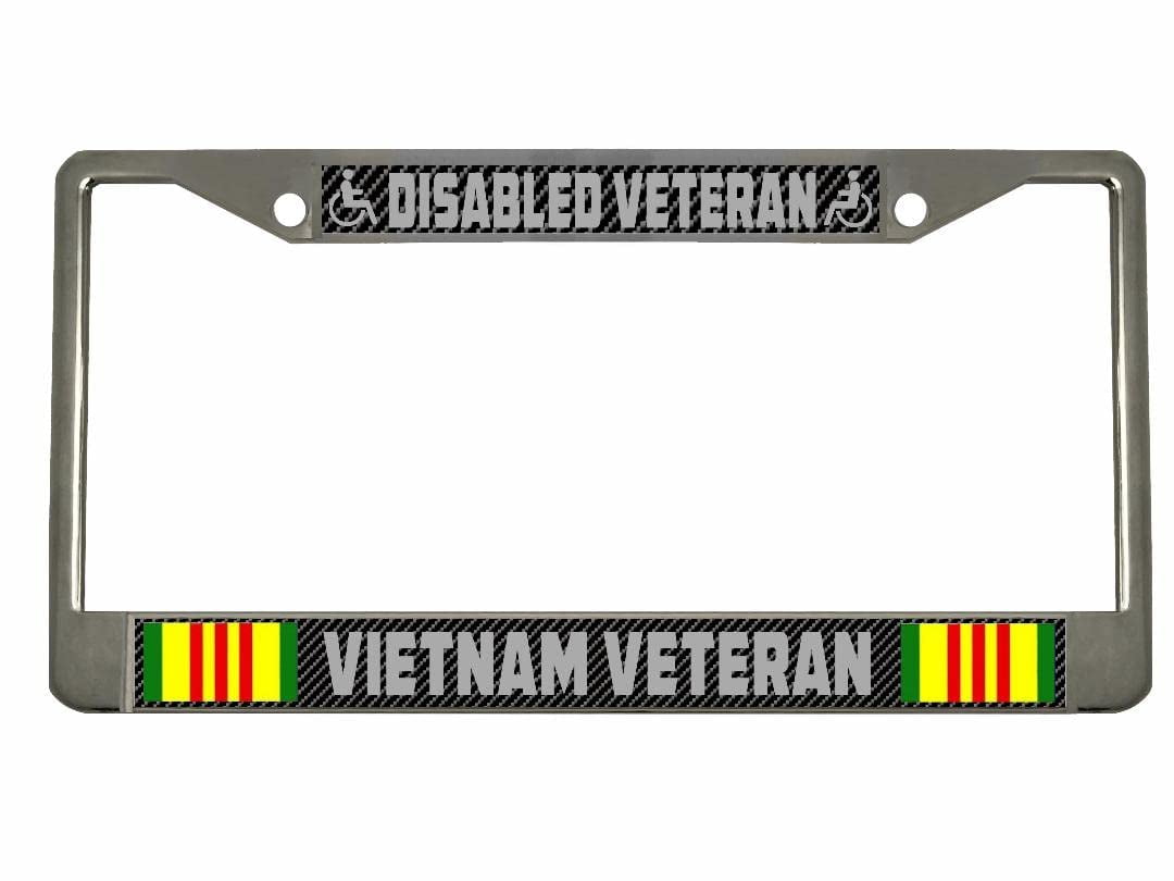 Disabled Vietnam Veteran Design Heavy Duty Metal Car License Plate ...