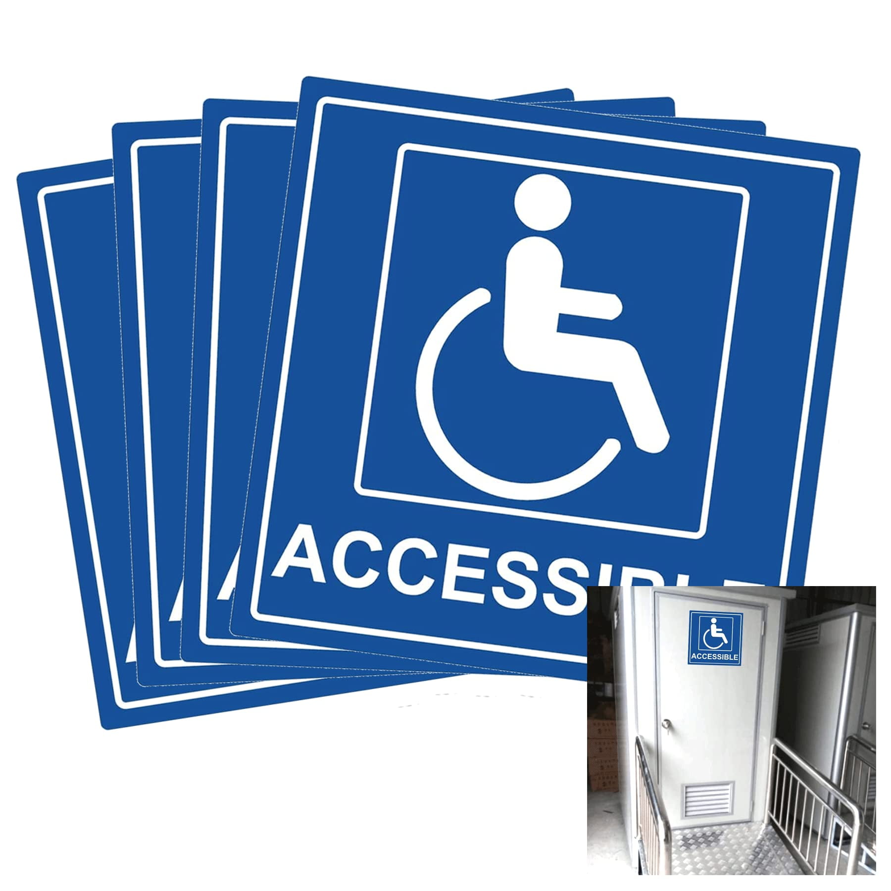 Disabled Wheelchair Symbol Labels Handicap Signs 6inch Disabled ...