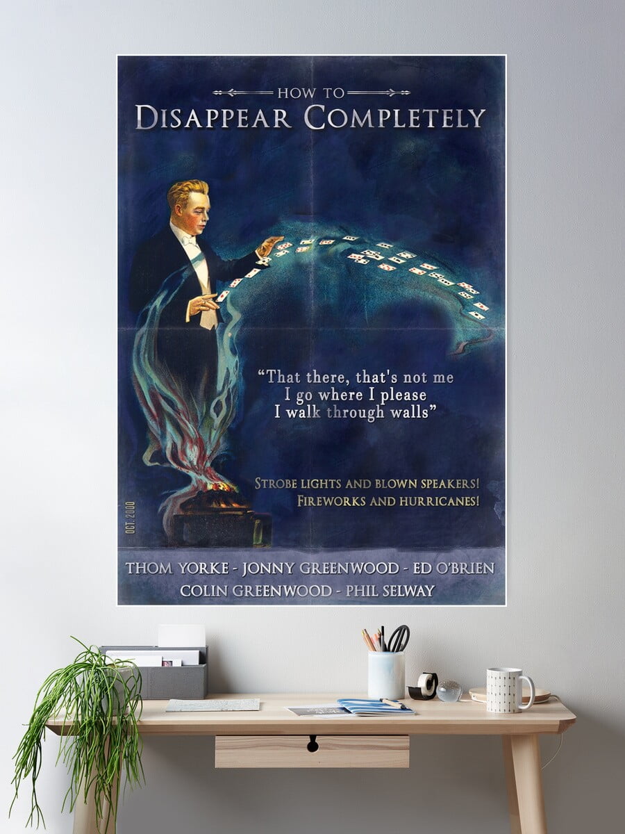 Disappear // Vintage Poster Poster Wall Art, Modern Wall Decor For ...