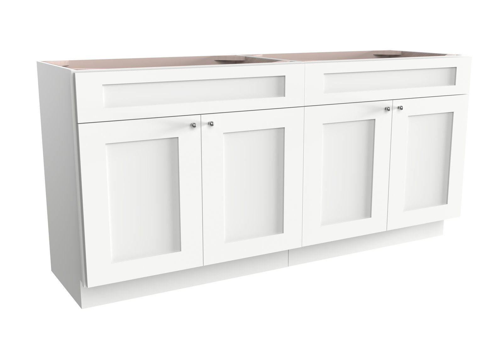Disar 72'' Double Bathroom Vanity With Drawer Base Only - Walmart.com