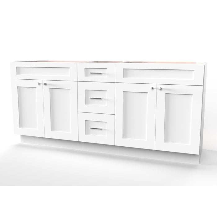 Disar 75'' Double Bathroom Vanity With Drawer Base Only - Walmart.com