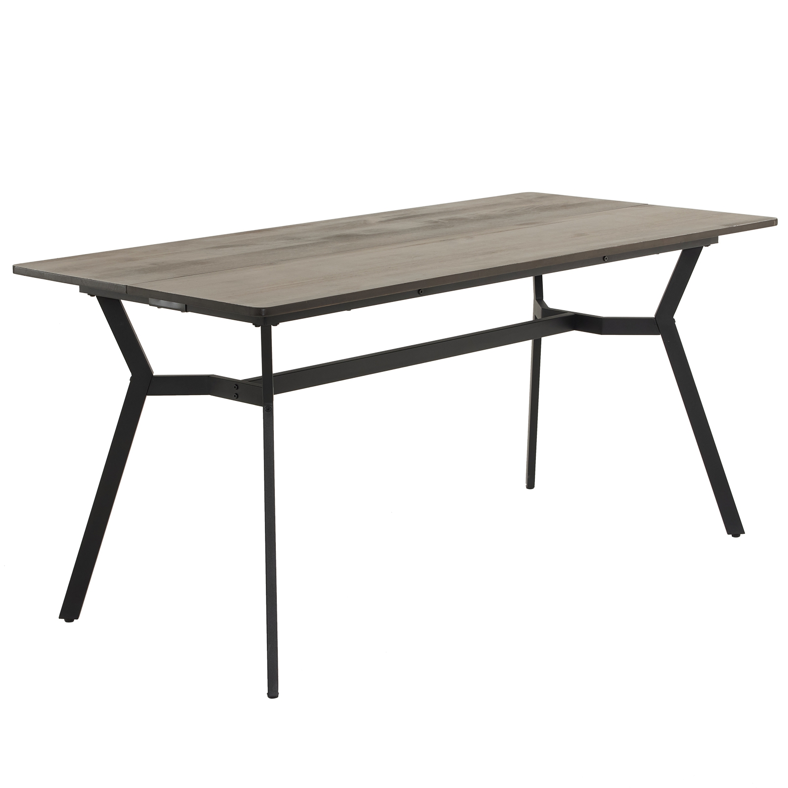Disassemble rectangular table with diagonal feet solid wood grey ...